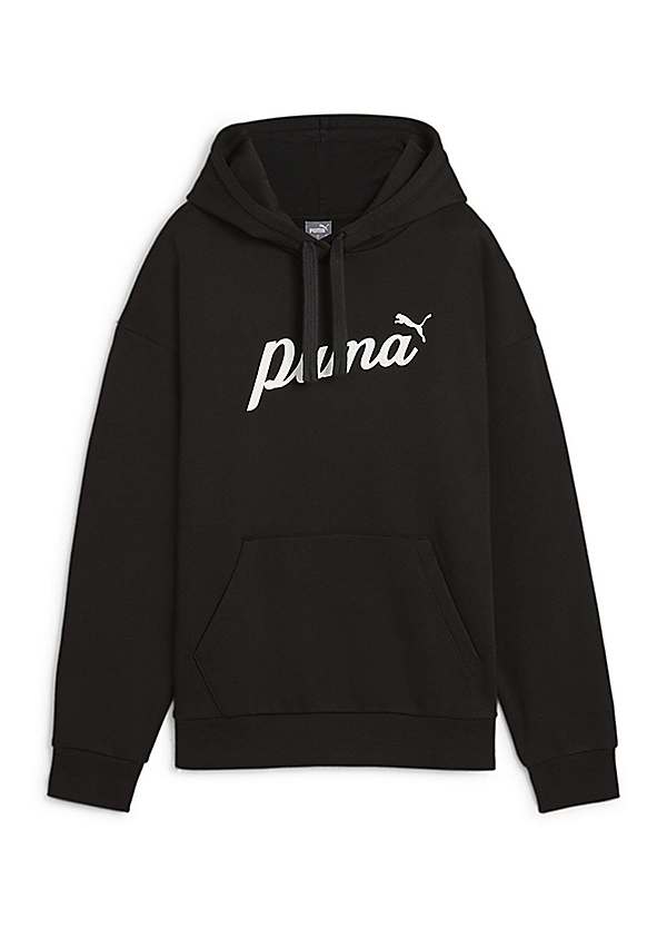 ESS SCRIPT Logo Print Hoodie by Puma Look Again